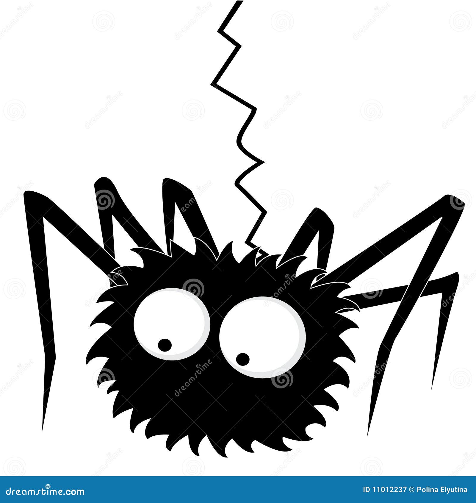 Ragno nero illustrazione vettoriale. Illustrazione di pericolo - 11012237