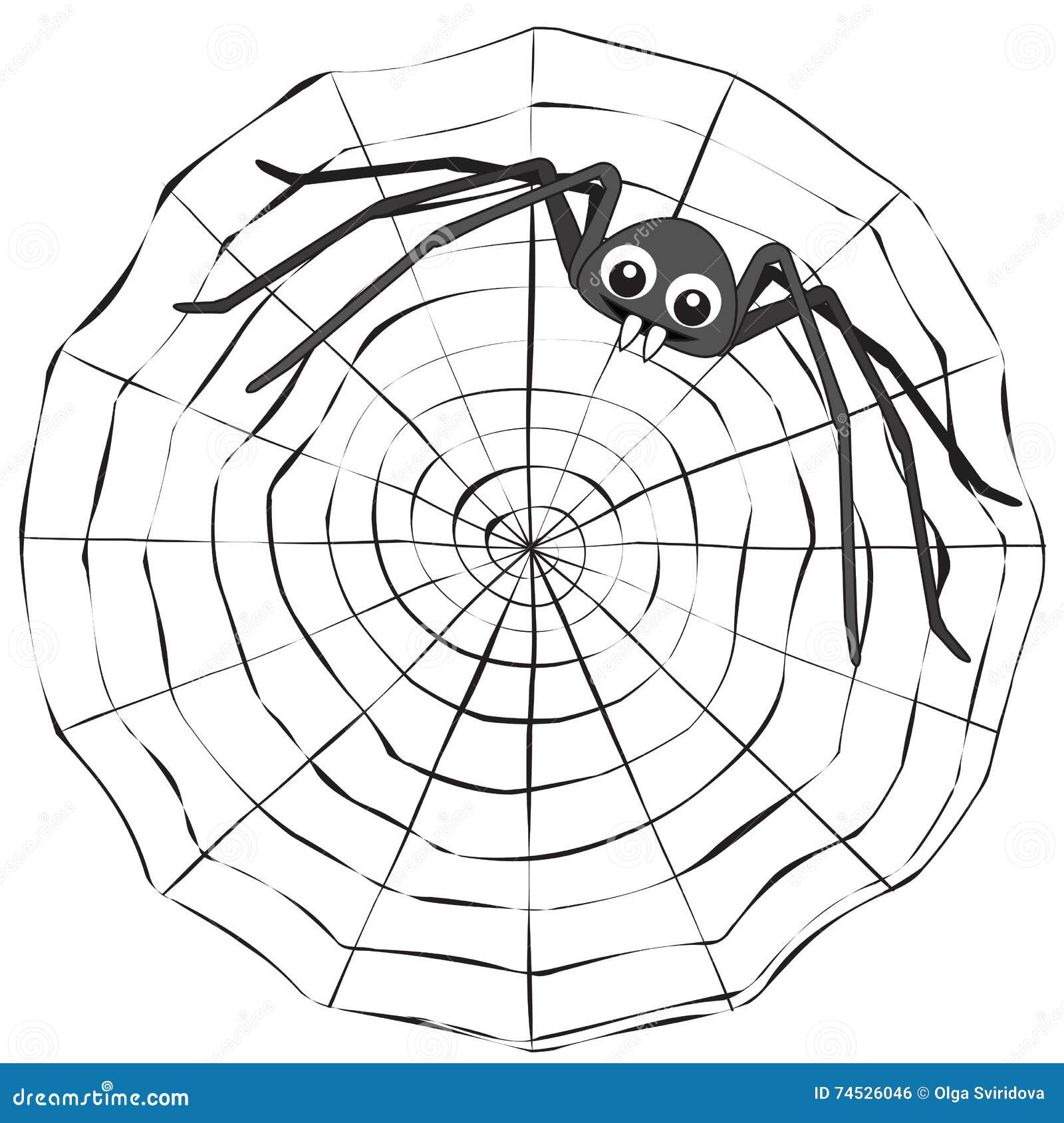 Ragno semplice del fumetto illustrazione vettoriale. Illustrazione di ...