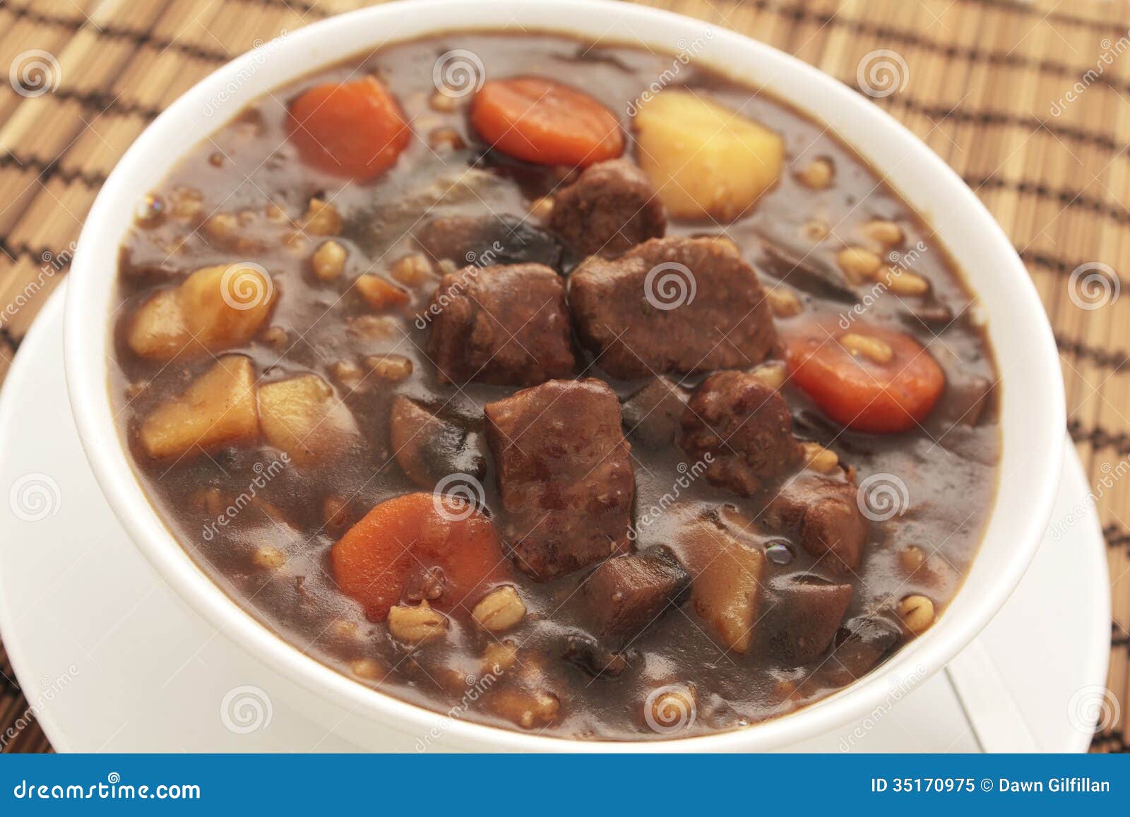 Ragoût de boeuf image stock. Image du sauce, orge, perle - 35170975