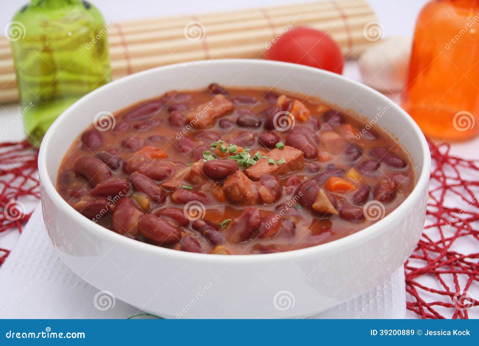 Ragoût des haricots rouges image stock. Image du potage - 39200889