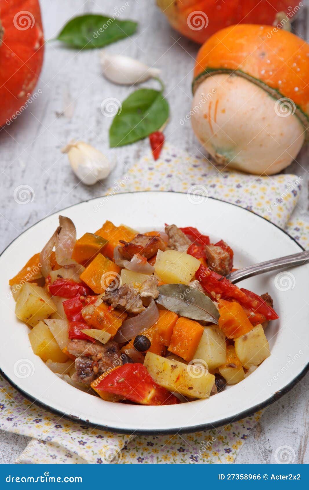 Ragout with pumpkin stock photo. Image of pumpkin, paprika - 27358966