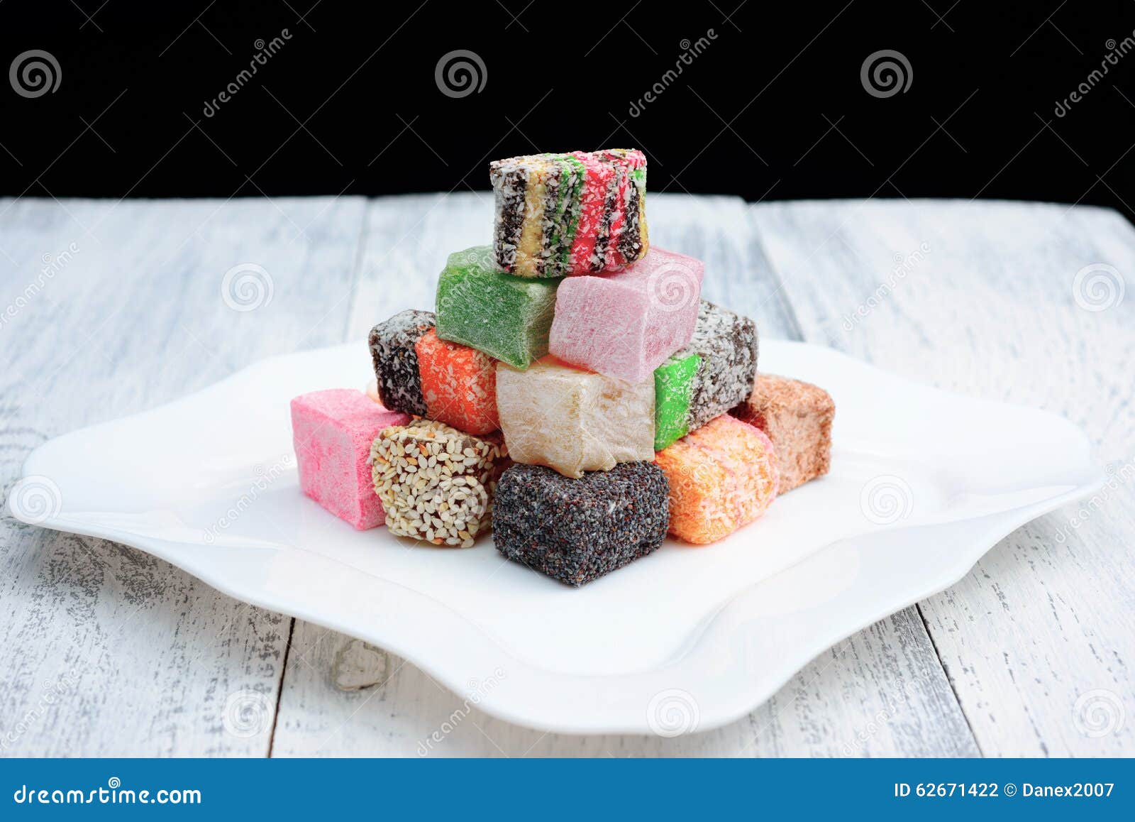 Rahat-Lokum stock foto. Image of sinaasappel, gastronomisch - 62671422