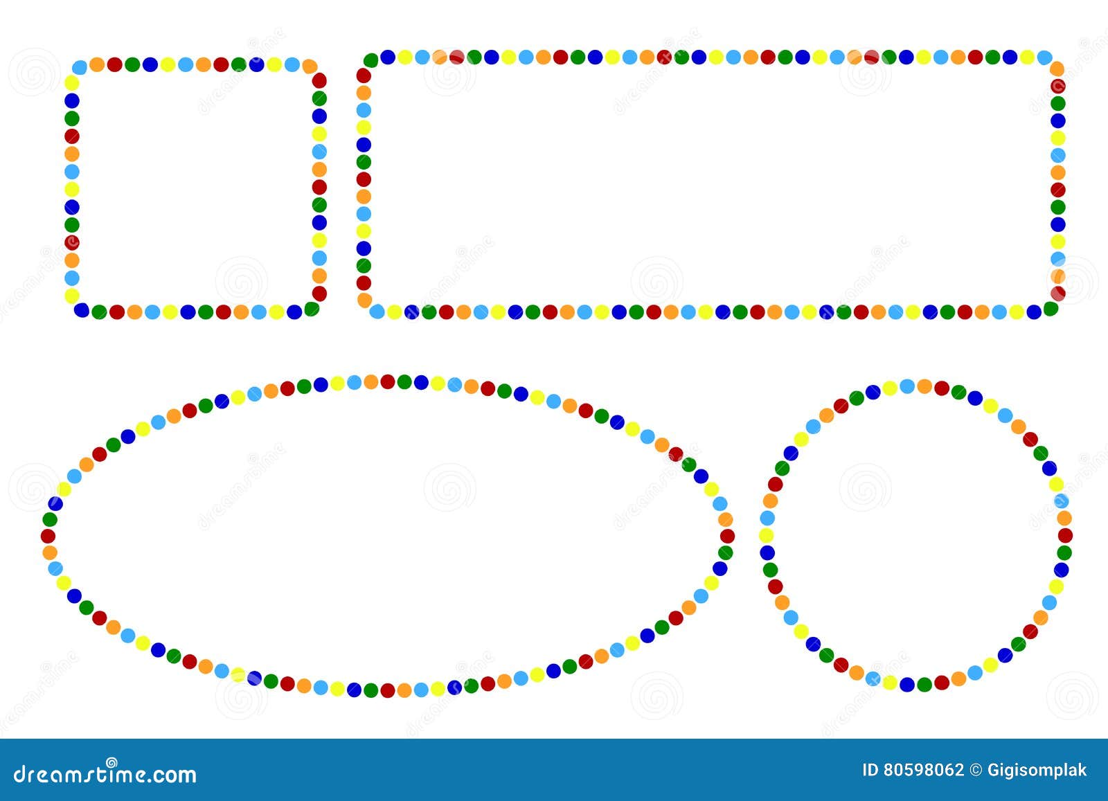 Rahmen - Verschiedene Farbpunkte Vektor Abbildung - Illustration von ...