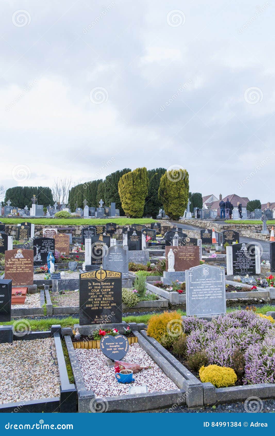 Visiting the Rahoon Cemetery Editorial Stock Image - Image of ...