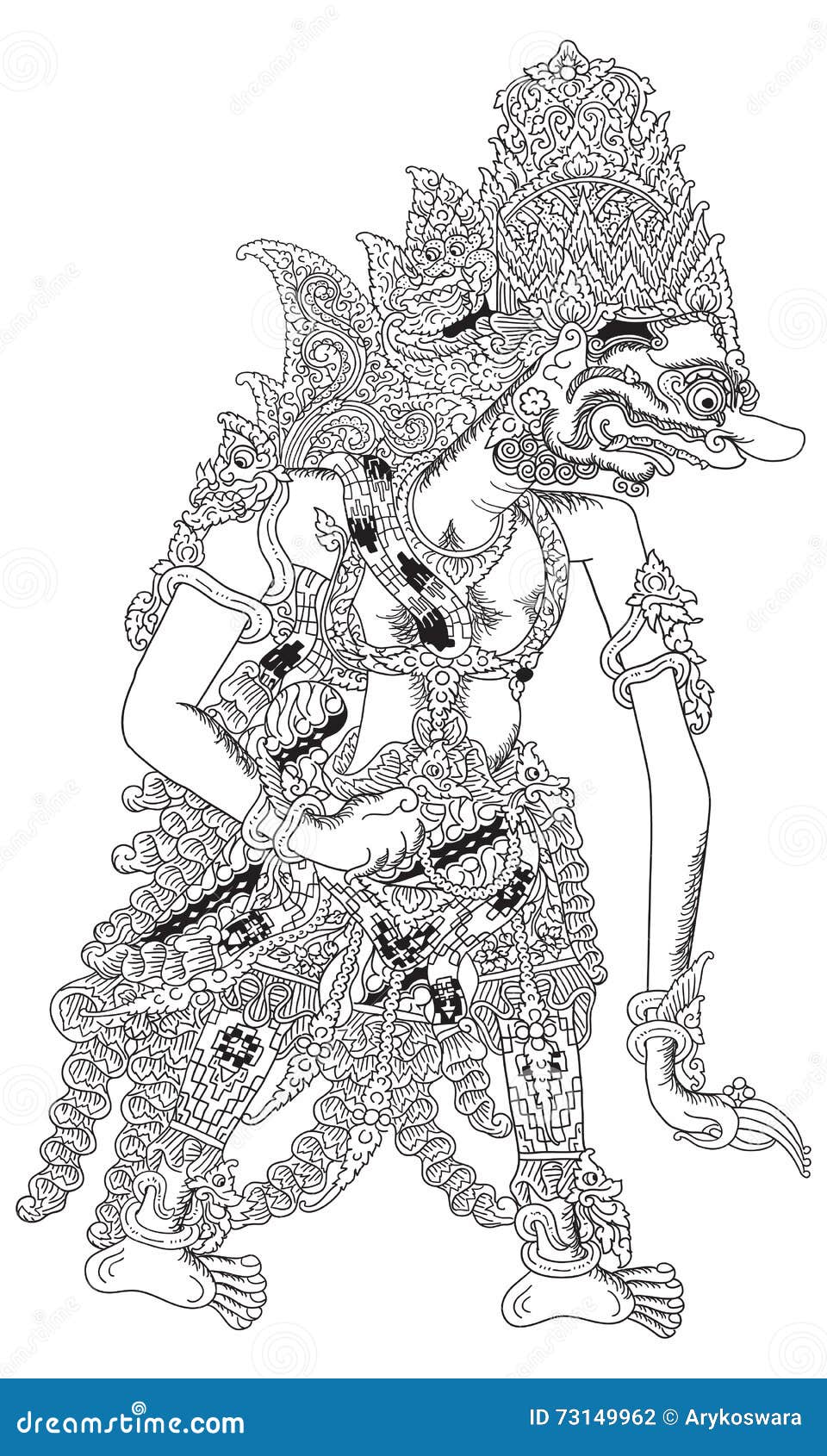 Laksmana Cartoon Vector | CartoonDealer.com #73149801