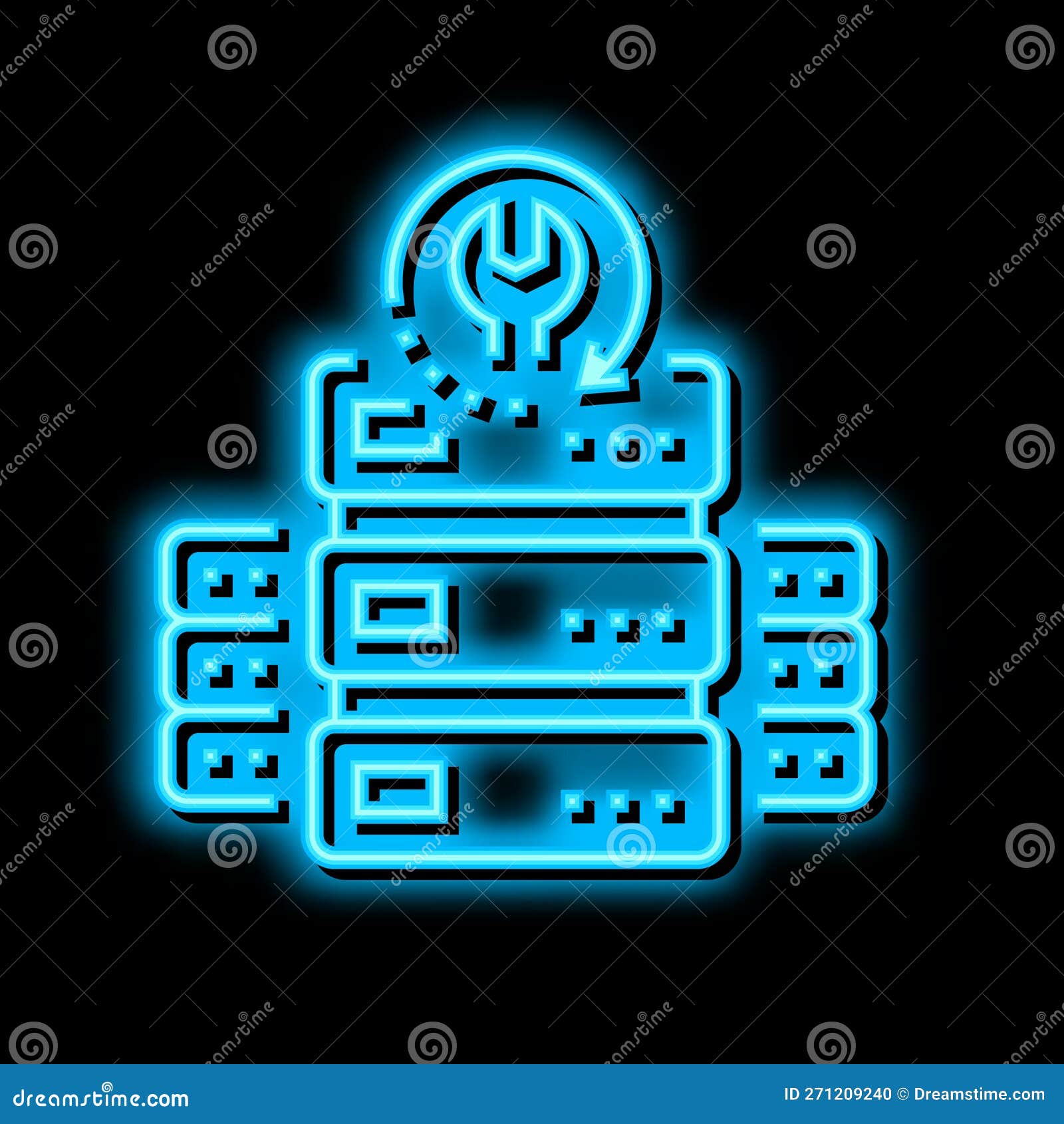 Raid Data Recovery Neon Glow Icon Illustration Stock Vector ...