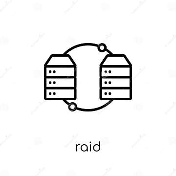 Raid Icon. Trendy Modern Flat Linear Vector Raid Icon on White B Stock ...