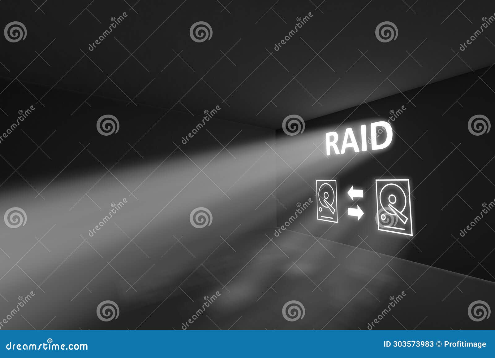 RAID Rays Volume Light Concept 3d Stock Illustration - Illustration of ...