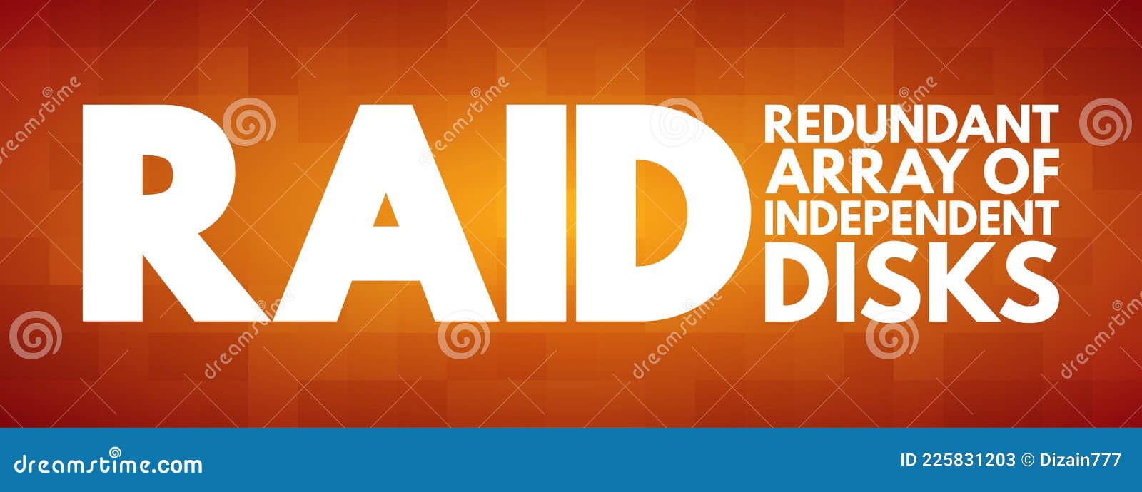 RAID - Redundant Array Of Independent Disks Acronym, Technology Concept Background Stock ...