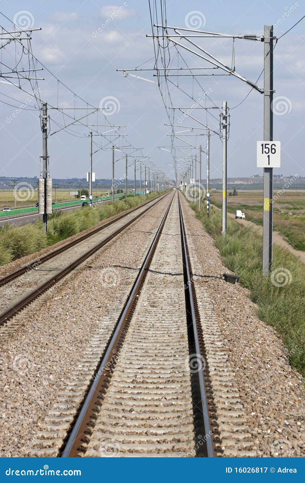 Rail Way, Highway, And Skyscrappers Captured When Sunset Royalty-Free ...