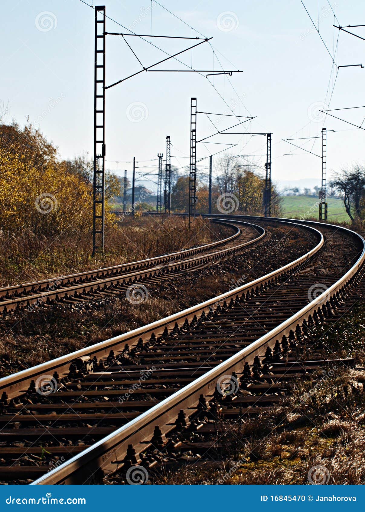 Train track stock photo. Image of track, distance, traveling - 16845470