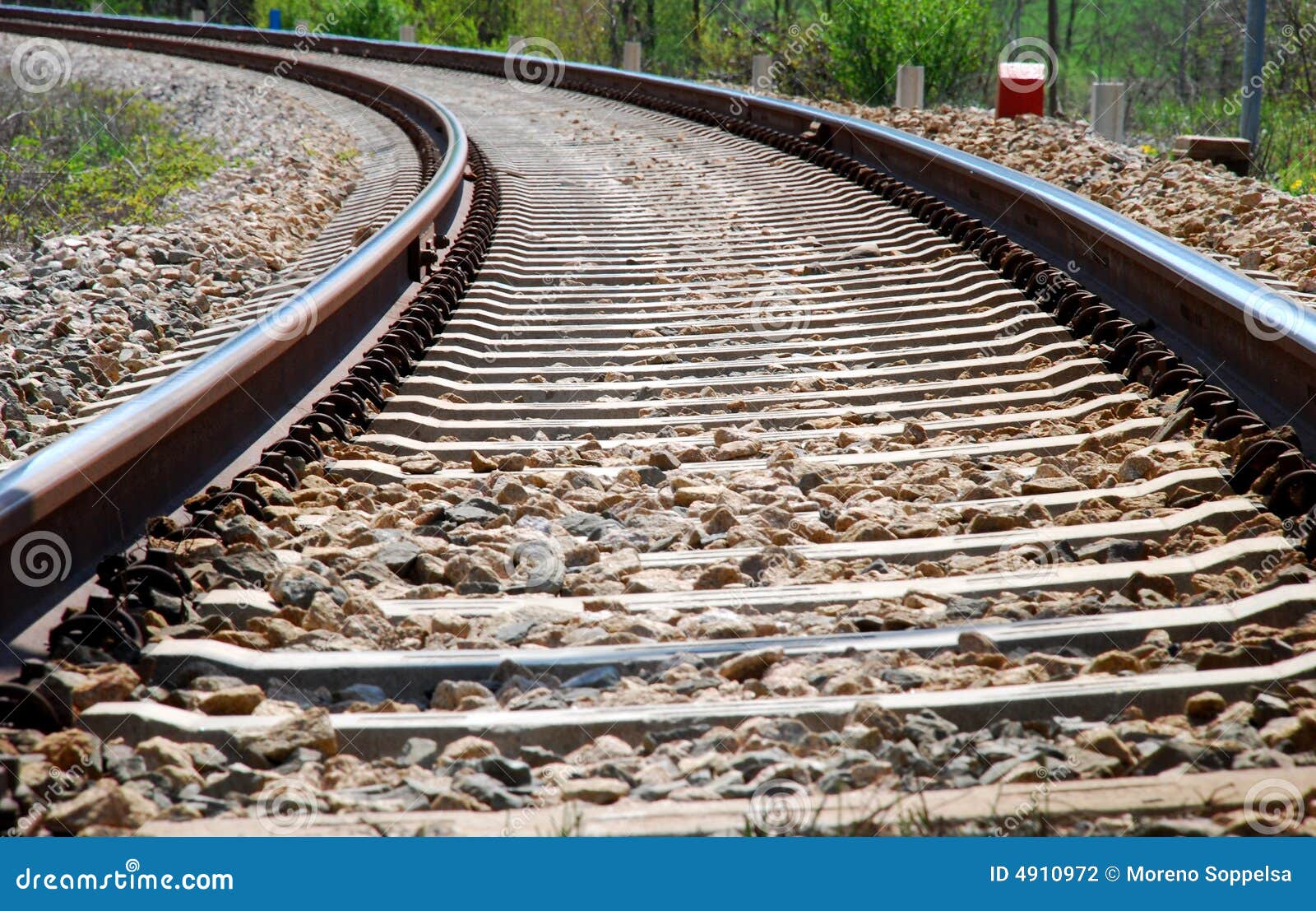 Rail stock photo. Image of platform, track, curve, train - 4910972