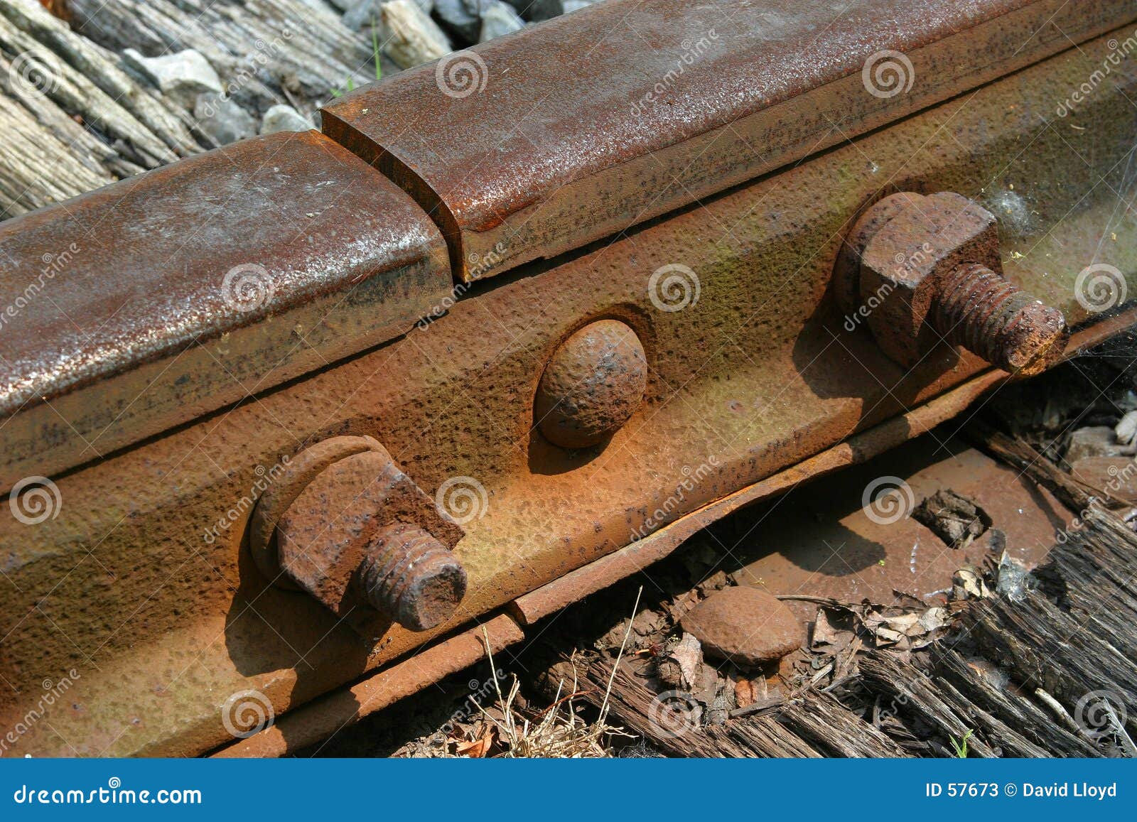 Rail stock image. Image of train, fishplate, sleeper, rivet - 57673