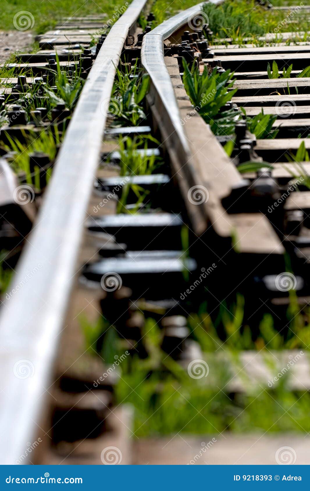 Train Rail Junction and the Exchanging Rail Device Stock Image - Image ...