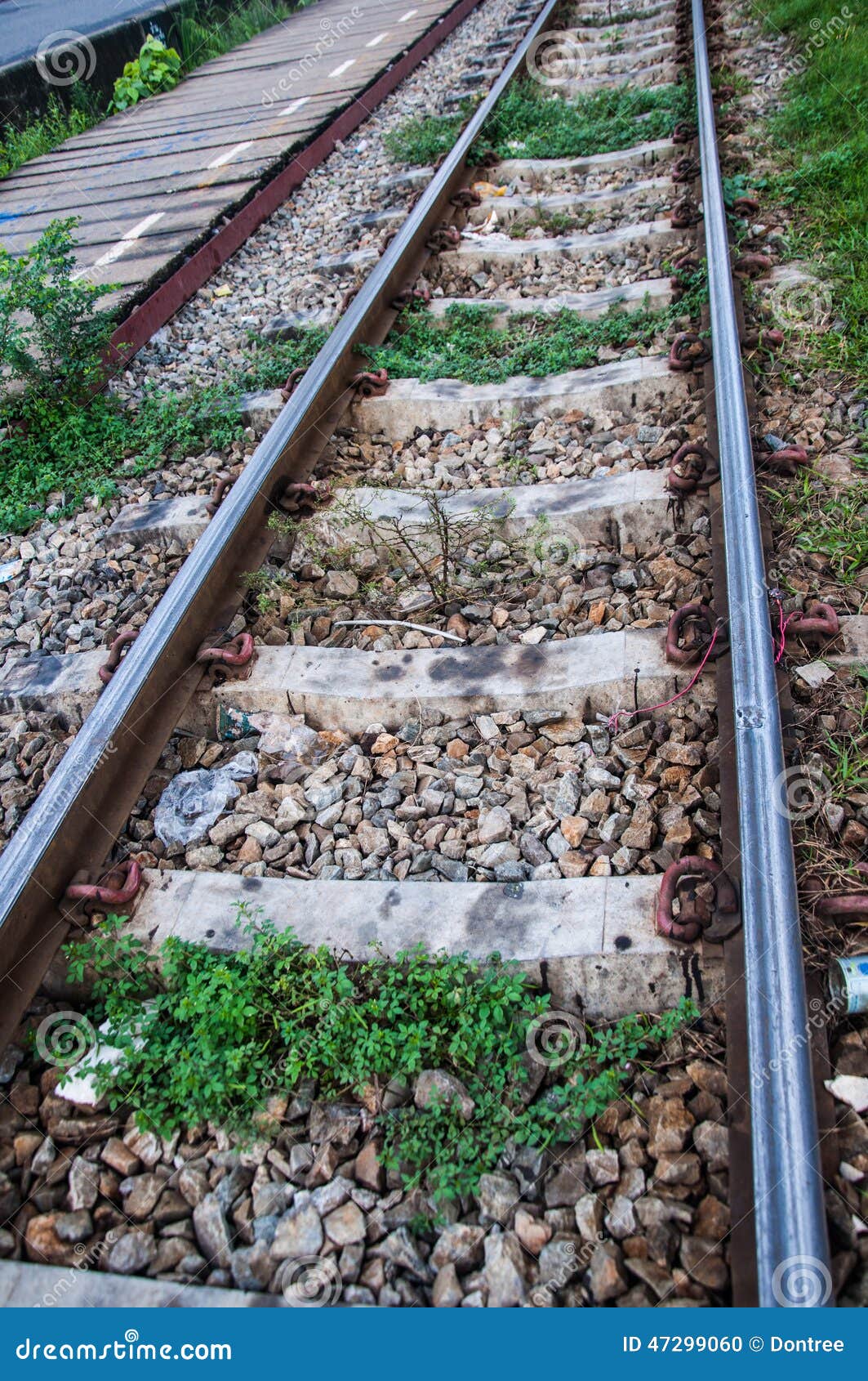 Rail anchor , Rail joints stock photo. Image of train - 47299060