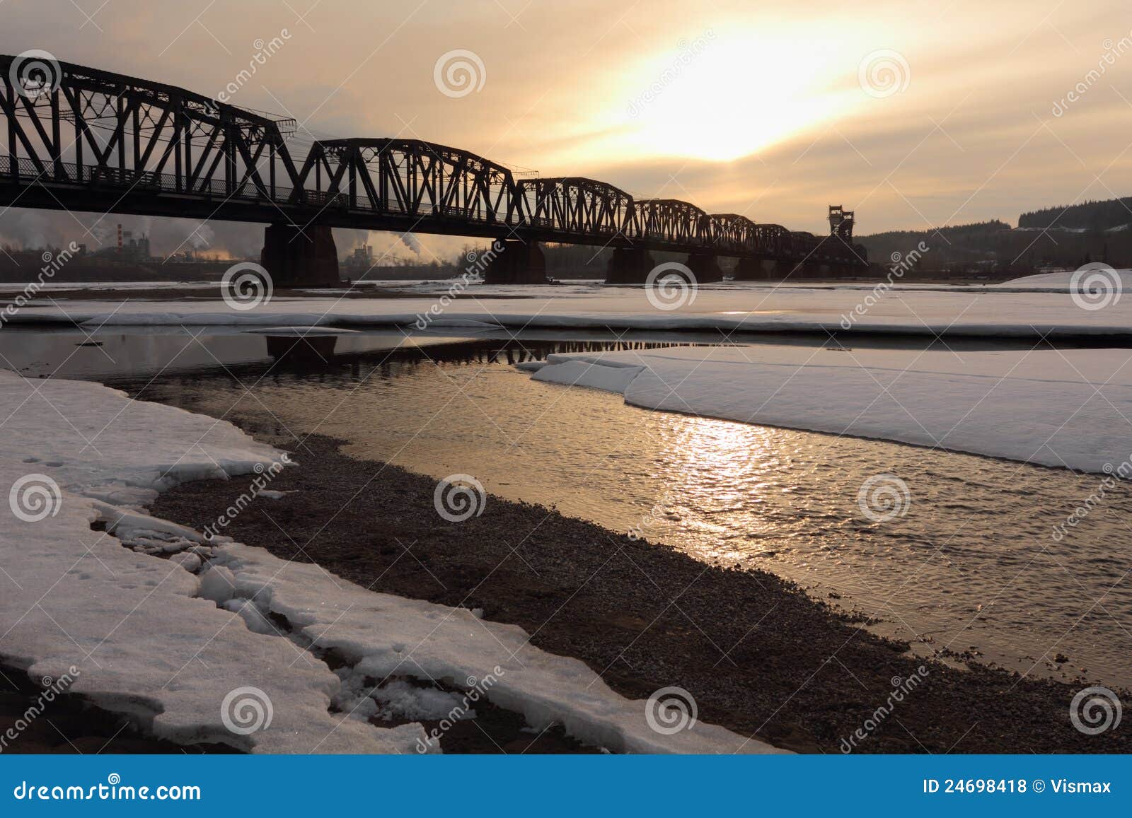 Rail Bridge, Fraser River, Prince George Stock Photo - Image of outdoor ...