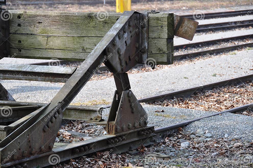 Rail buffer stop stock image. Image of station, rail - 51441739