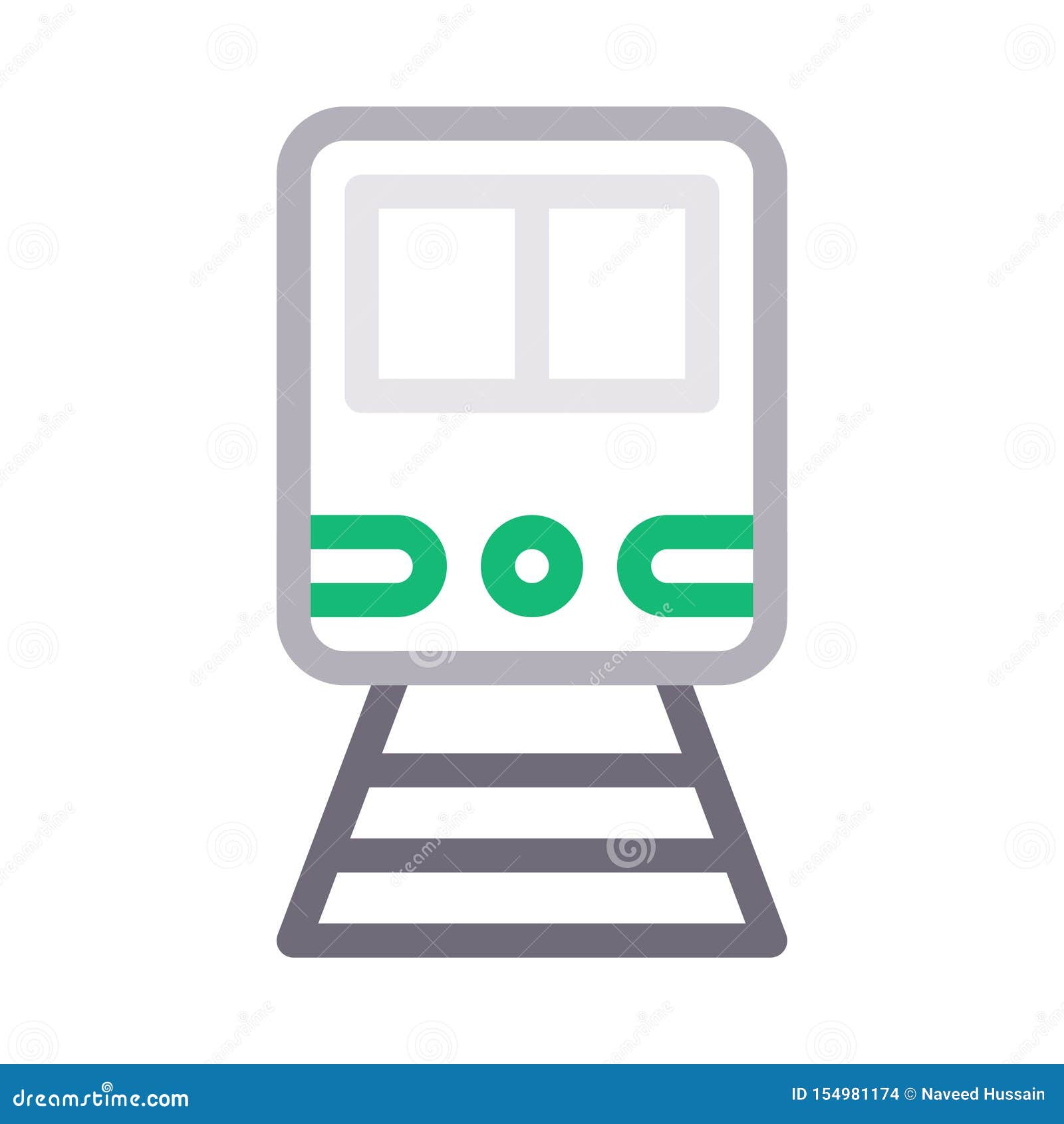 Rail Colour Line Vector Icon Stock Vector - Illustration of element ...