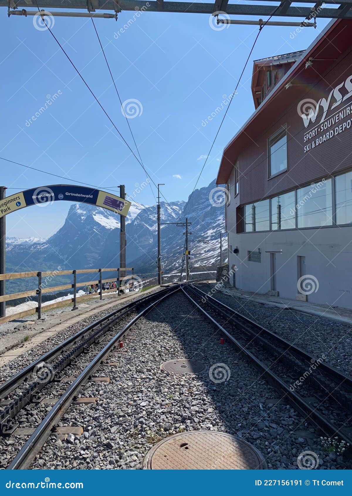 Rail Depot Track Swiss Alps Editorial Photo - Image of sign, industry ...