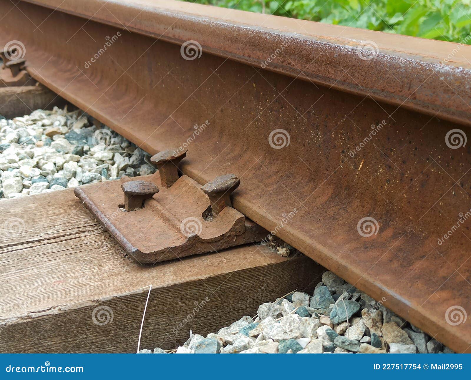 Rail Fixed On Wooden Sleepers Royalty-Free Stock Image | CartoonDealer ...