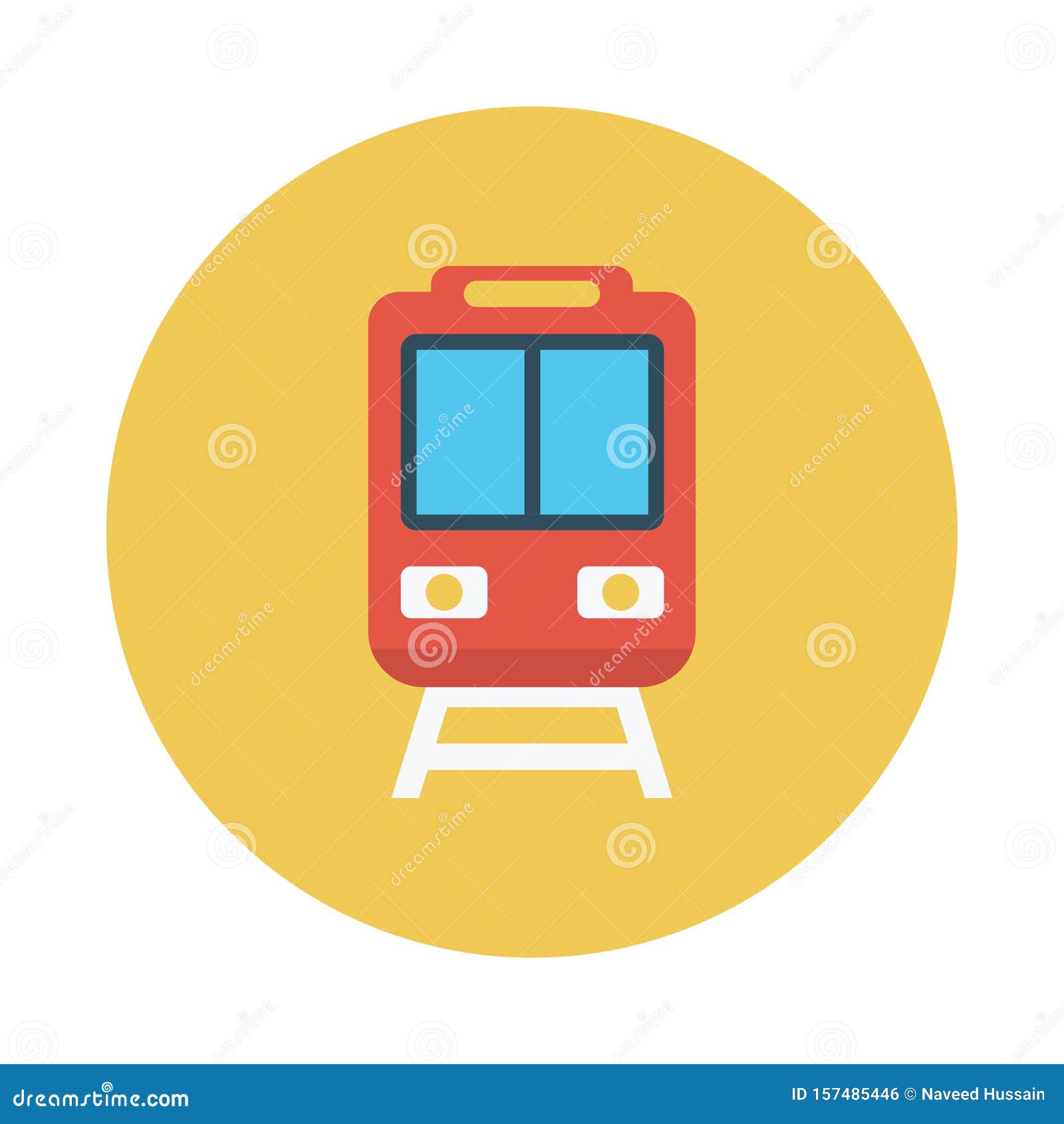 Rail flat vector icon stock illustration. Illustration of high - 157485446