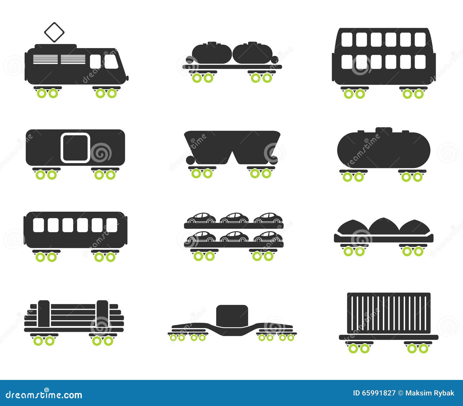 Rail-freight traffic icons stock vector. Illustration of railroad ...