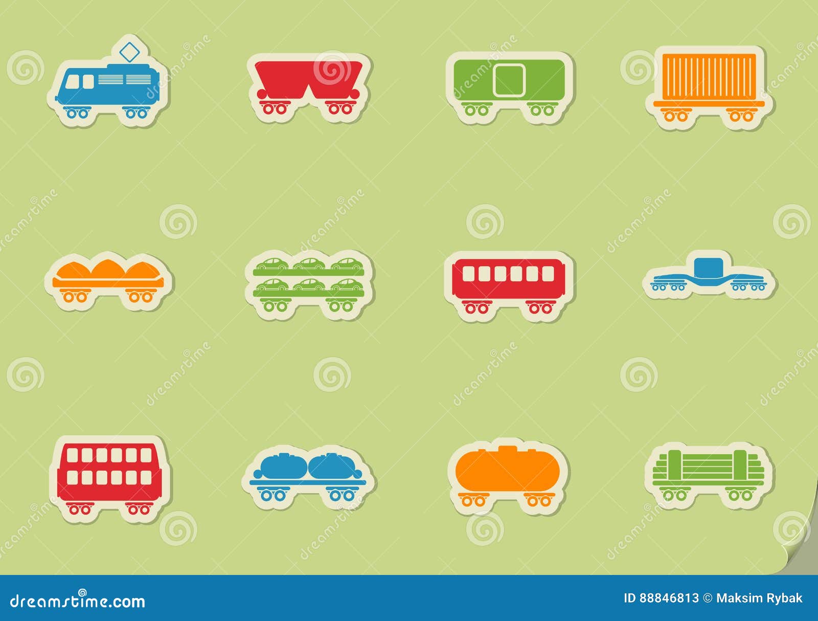 Rail-freight traffic icons stock illustration. Illustration of ...