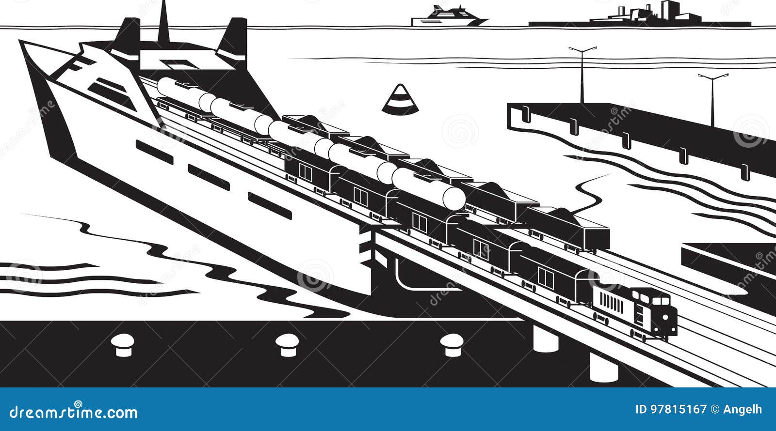 Rail Freight Wagons Cartoon Vector | CartoonDealer.com #87604297
