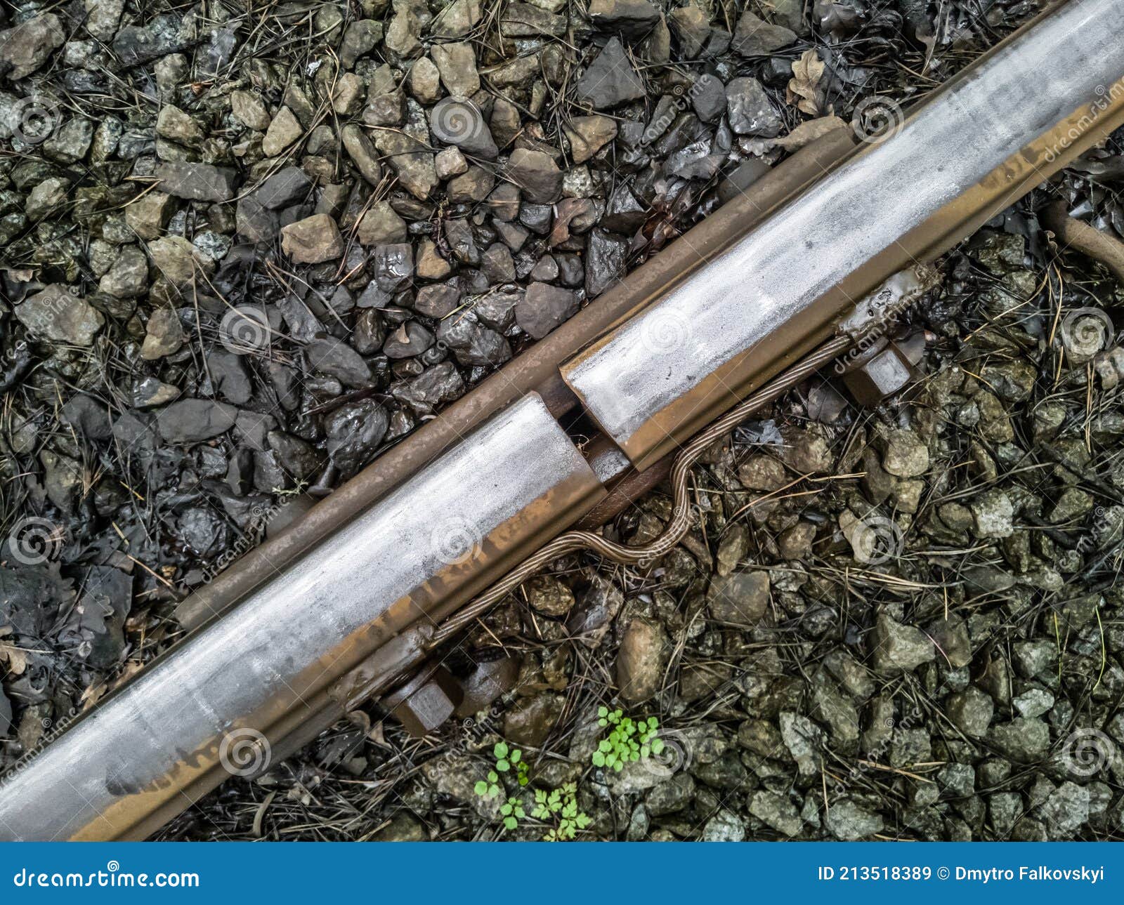 Rail Joint on Railway, Close Up Stock Image - Image of rails, joint ...