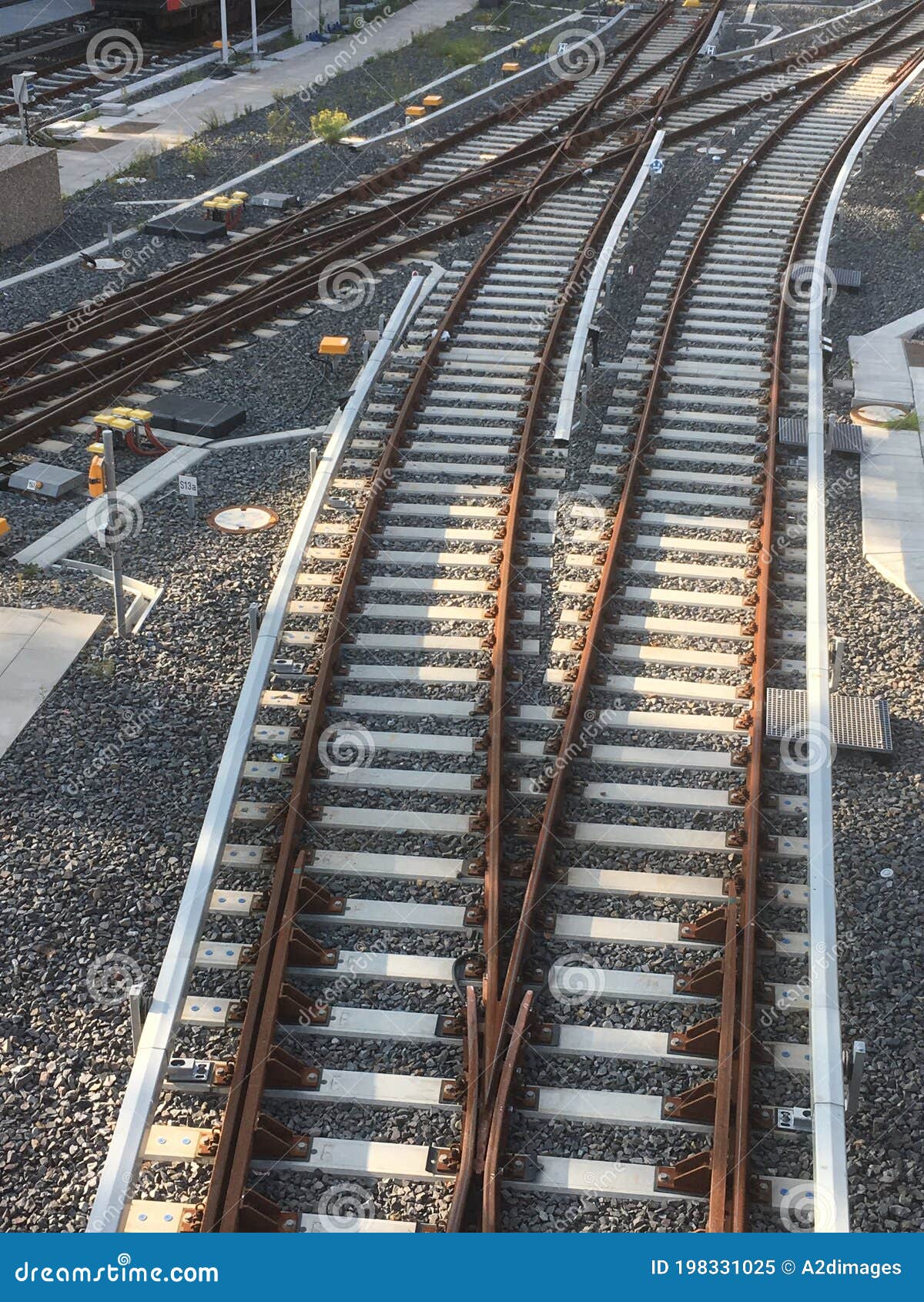 Rail junction stock image. Image of railway, transportation - 198331025