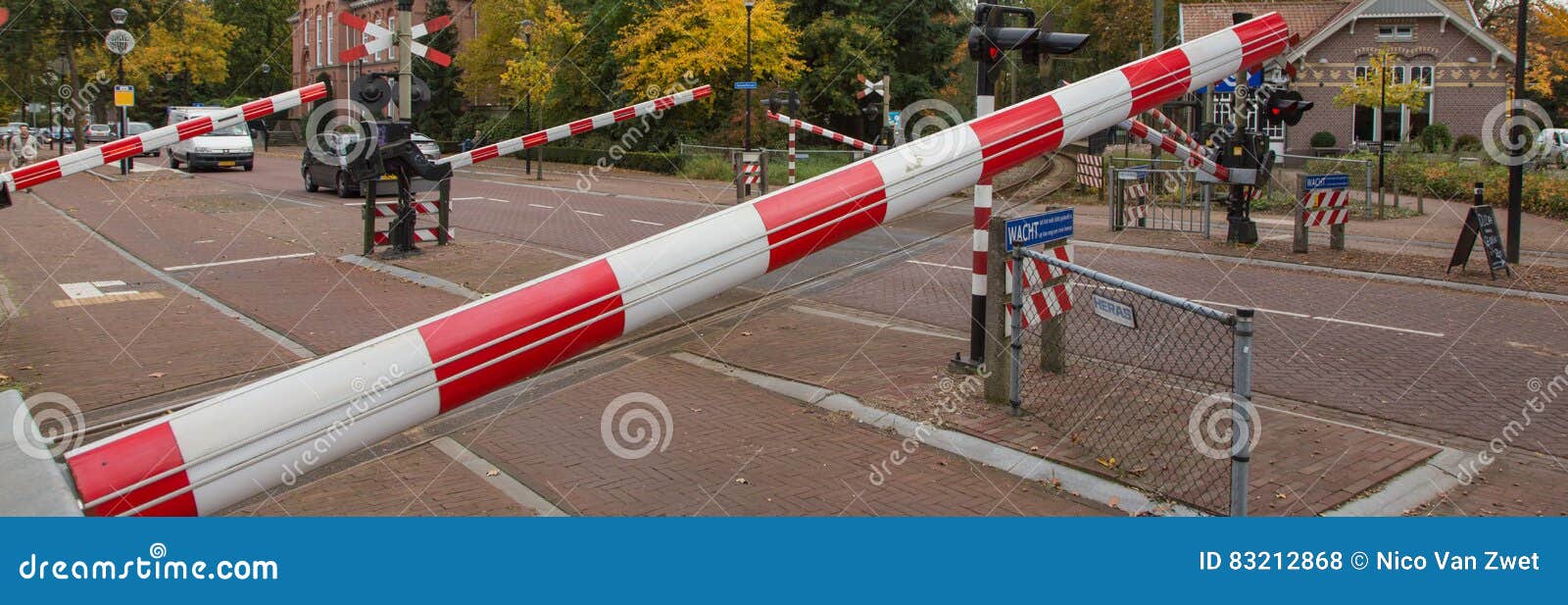 Rail Level Crossing Near Railstation Soest Netherlands Editorial Stock ...