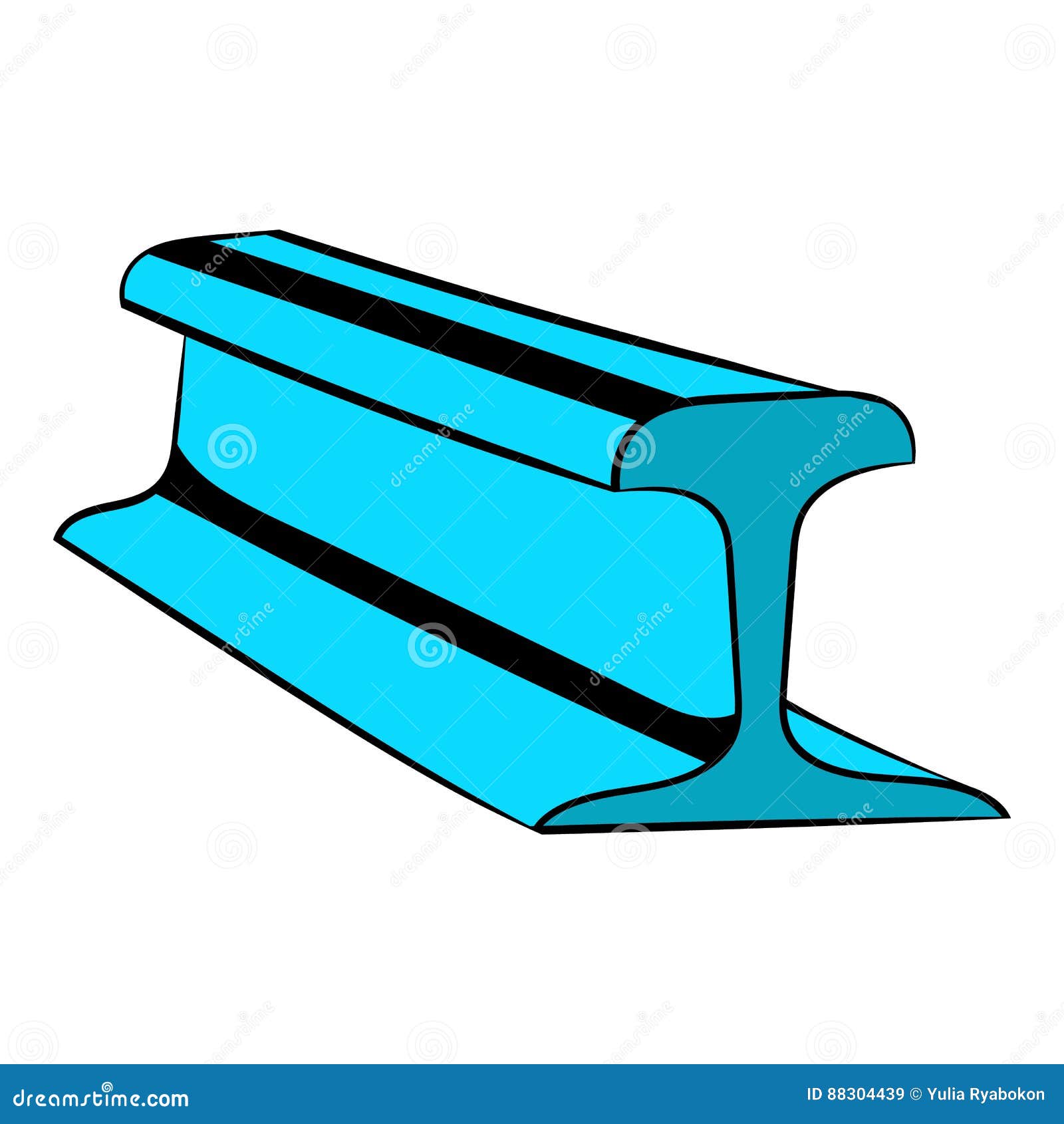 Rail Line Icon, Icon Cartoon Stock Vector - Illustration of single ...