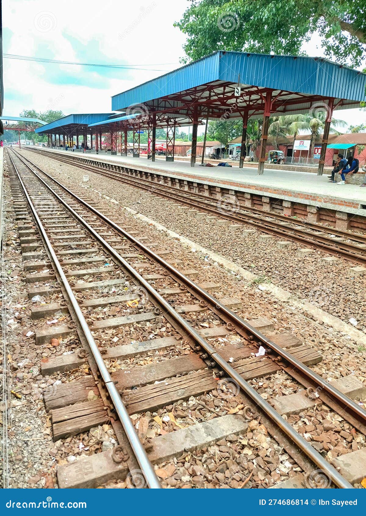 Rail Line and Platform View of Bangladesh Editorial Stock Image - Image ...