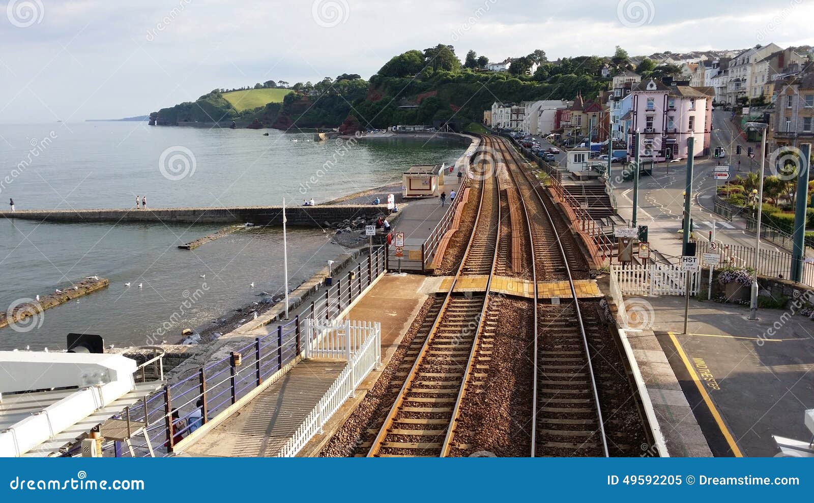 Rail line to the Riviera stock image. Image of riviera - 49592205