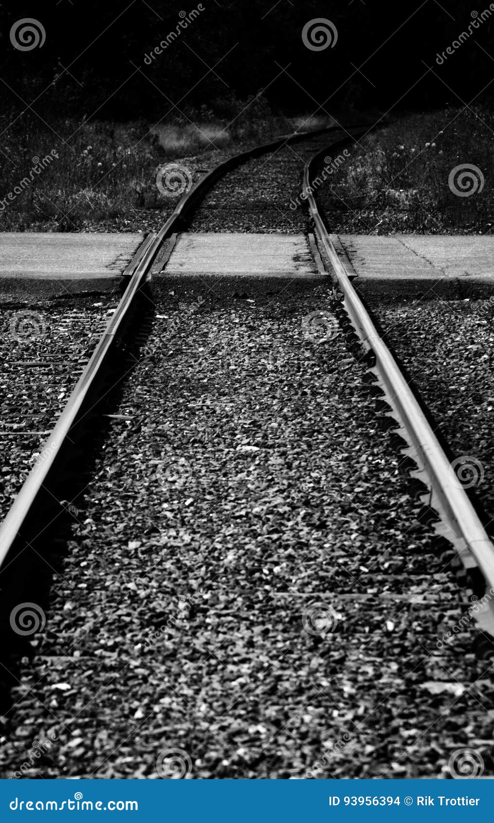 Rail line stock photo. Image of crossroad, rail, dark - 93956394