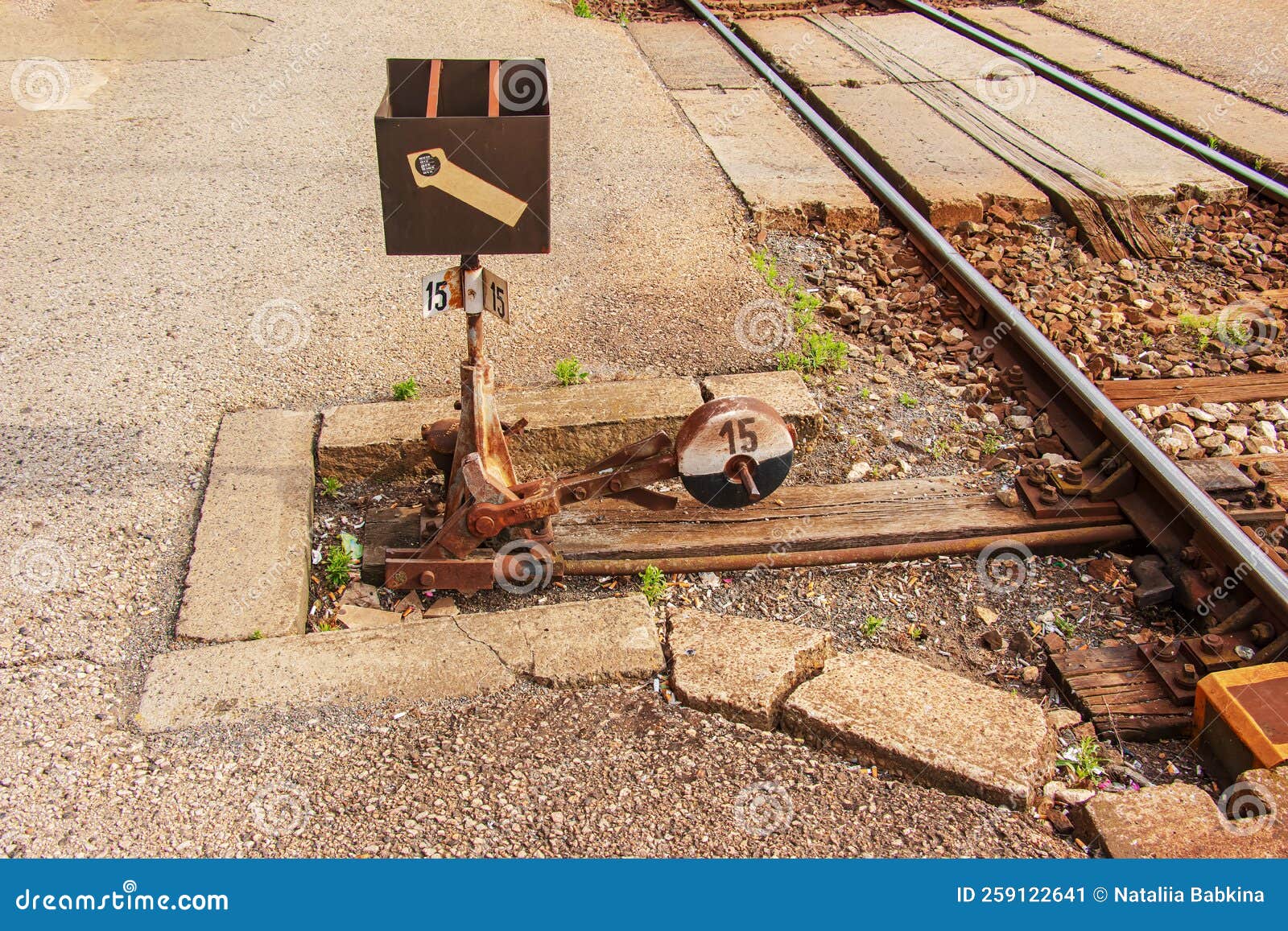 Rail Rails on Sleepers with Bolts and Nuts Stock Image - Image of ...