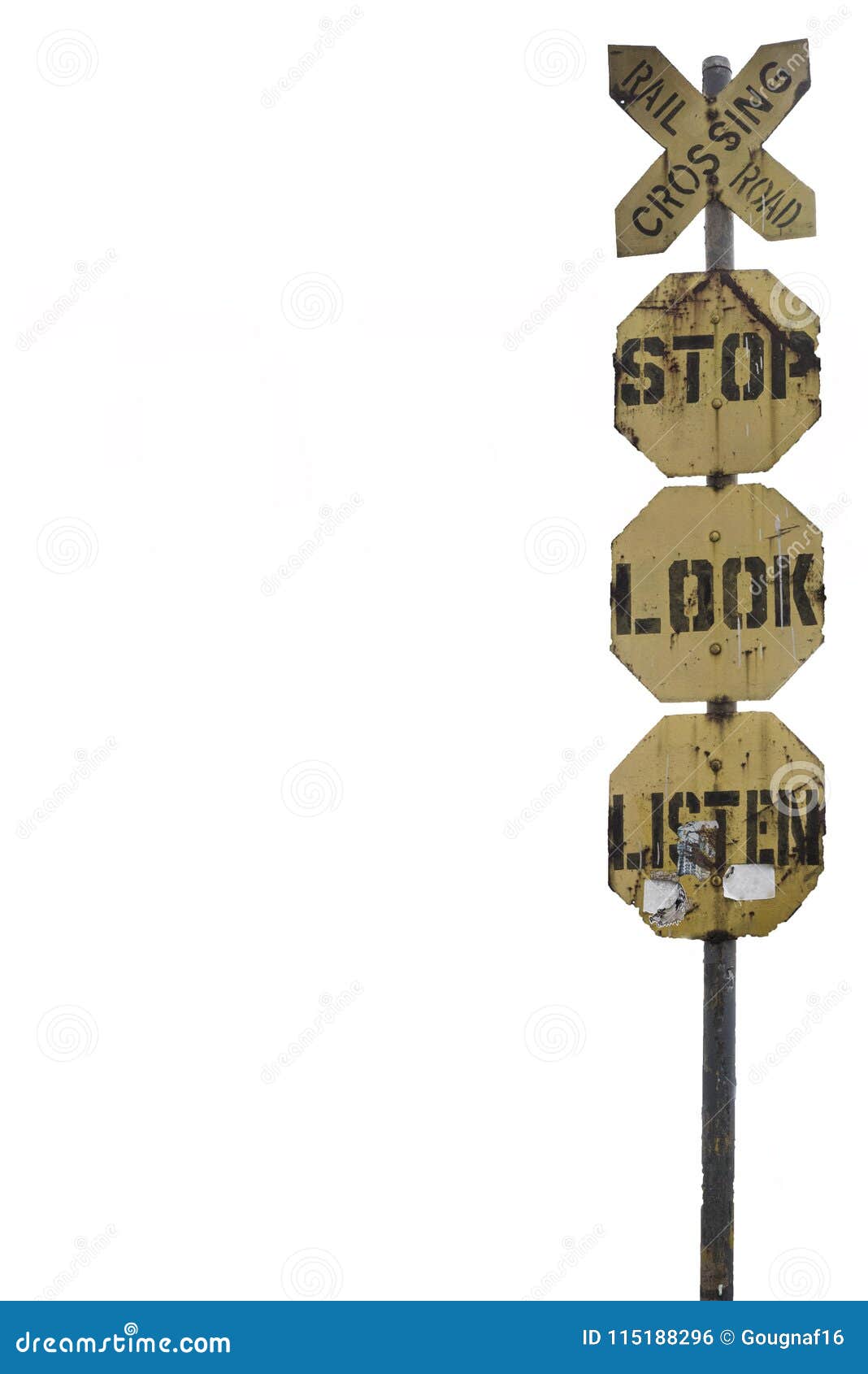 Rail Road Crossing, Stop, Look, Listen Signs In Manila, The Philippines ... Rail Road Crossing, Stop, Look, Listen Signs In Manila, The Philippines ...