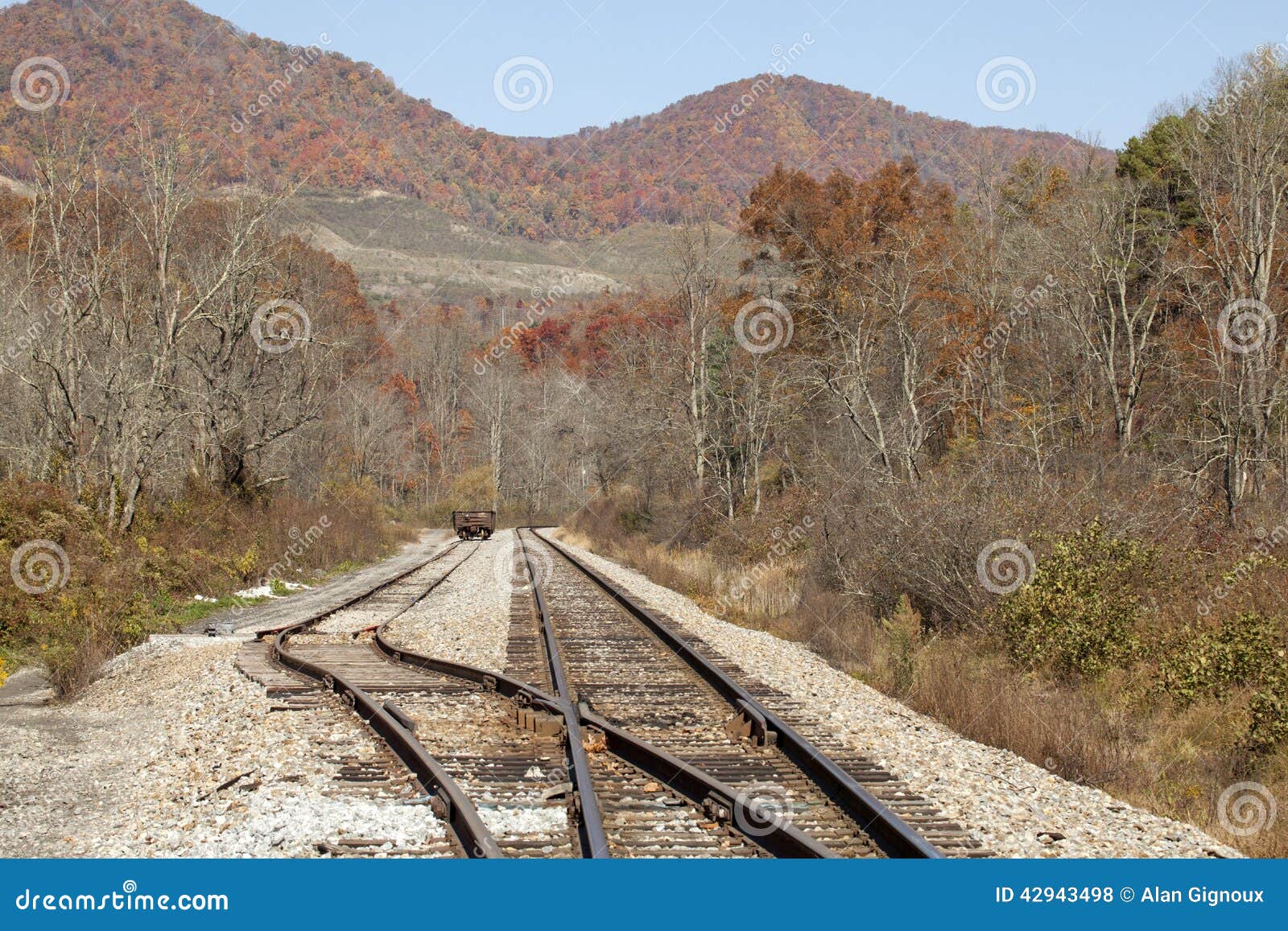 Rail Road through Mountains Stock Photo - Image of train, rail: 42943498