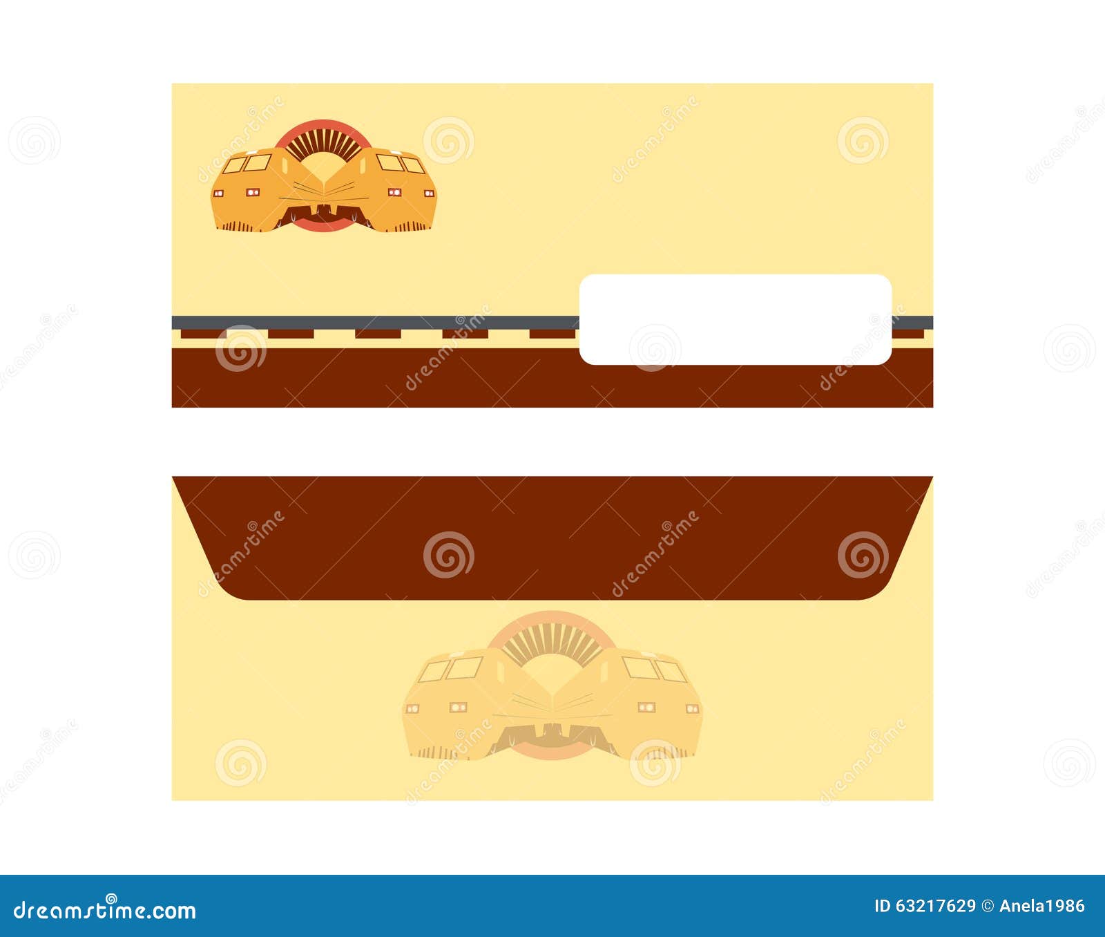 Rail Road post envelope stock vector. Illustration of retro - 63217629