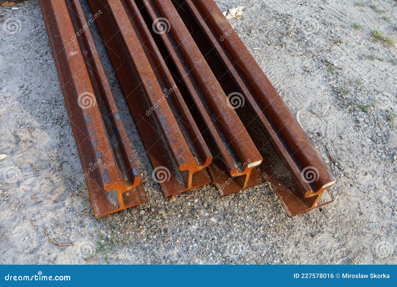 Rail Sections on the Ground Stock Photo - Image of tramway, sections ...