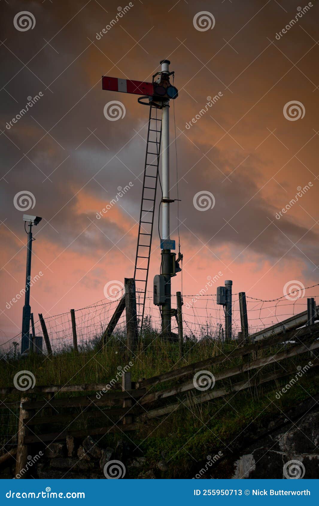 Rail Signal, Whernside, Yorkshire Dales Stock Image - Image of ...