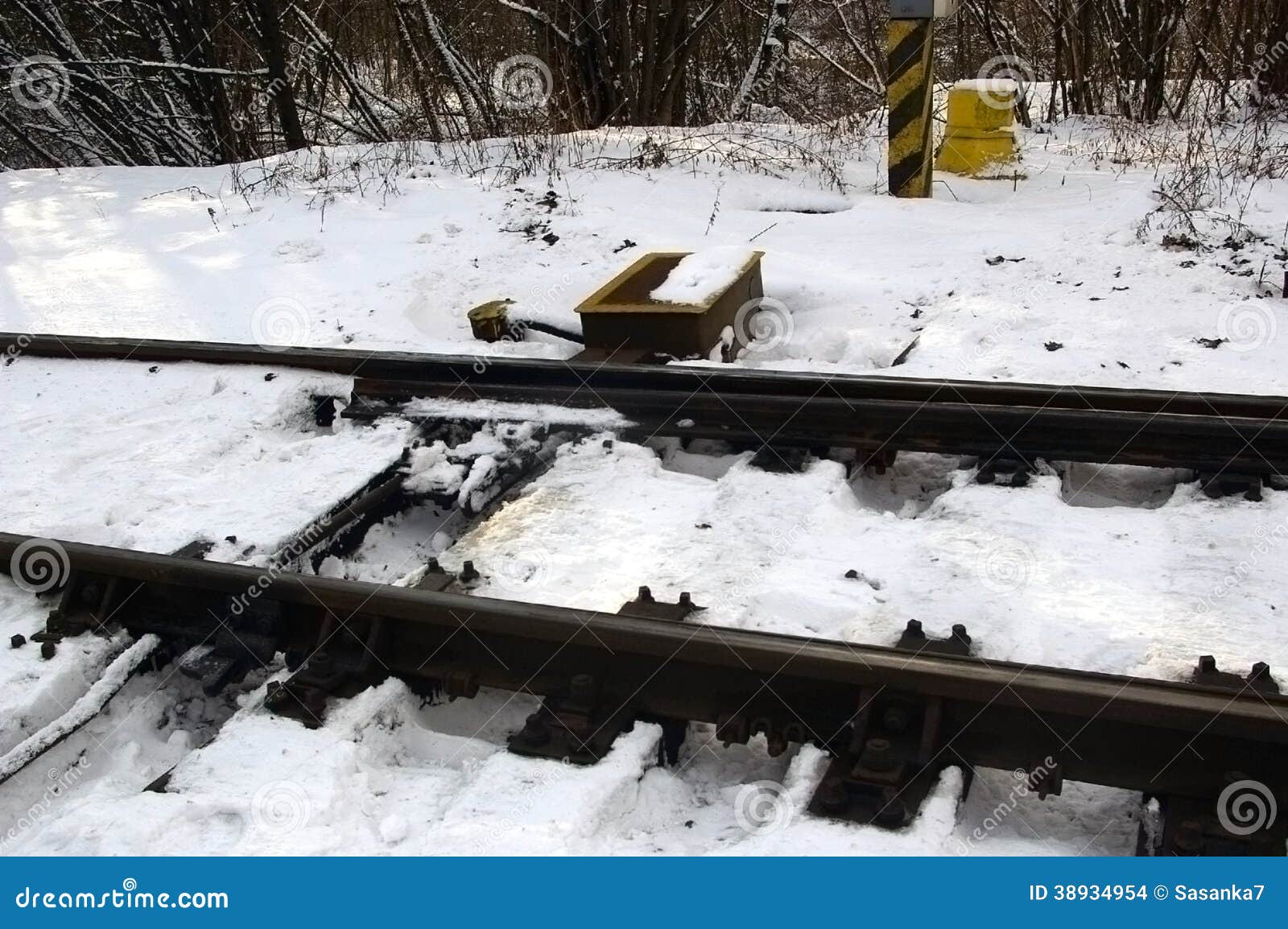Rail in snow stock photo. Image of track, travel, siding - 38934954