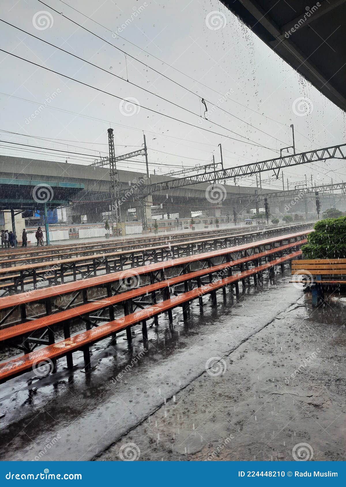 Rail Station on the Rain Part 2 Editorial Image - Image of station ...
