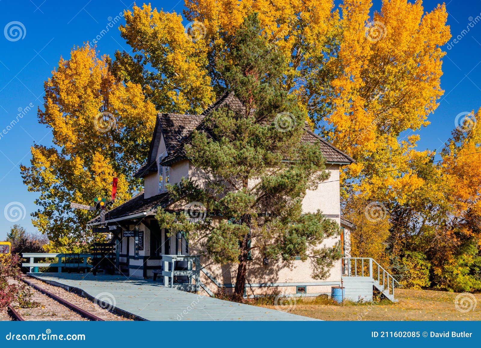 Rail Station, Rowley Ghost Town. Rowley, Alberta, Canada Stock Image ...