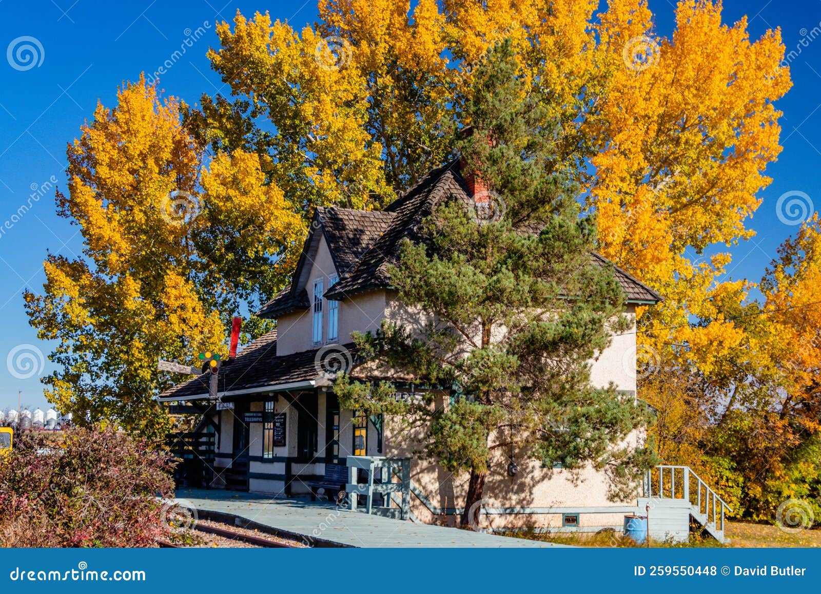 Rail Station, Rowley Ghost Town. Rowley, Alberta, Canada Stock Photo ...
