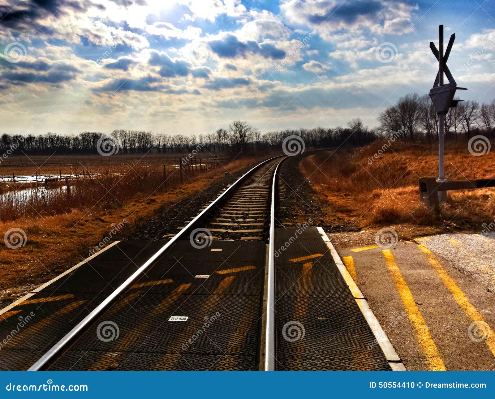 Rail in the sunshine stock photo. Image of skyporn, sune - 50554410