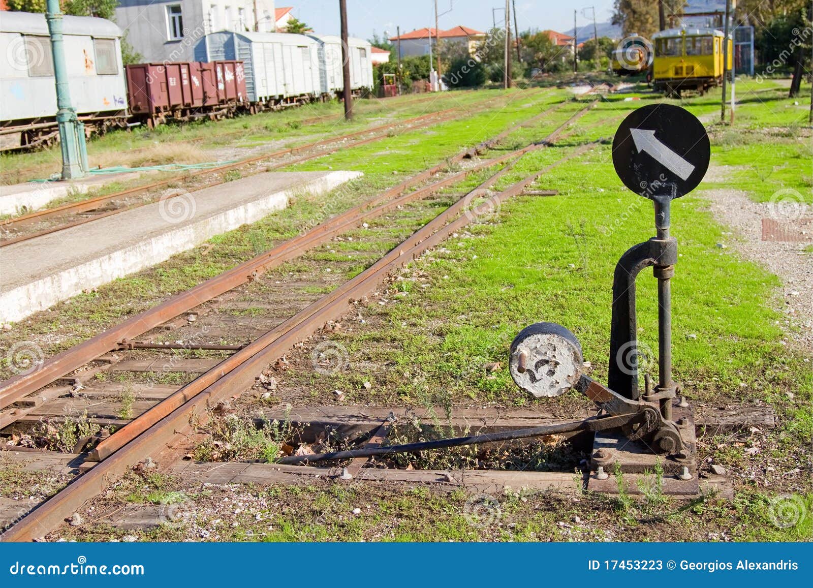 Rail Switch stock image. Image of arrow, rails, station - 17453223