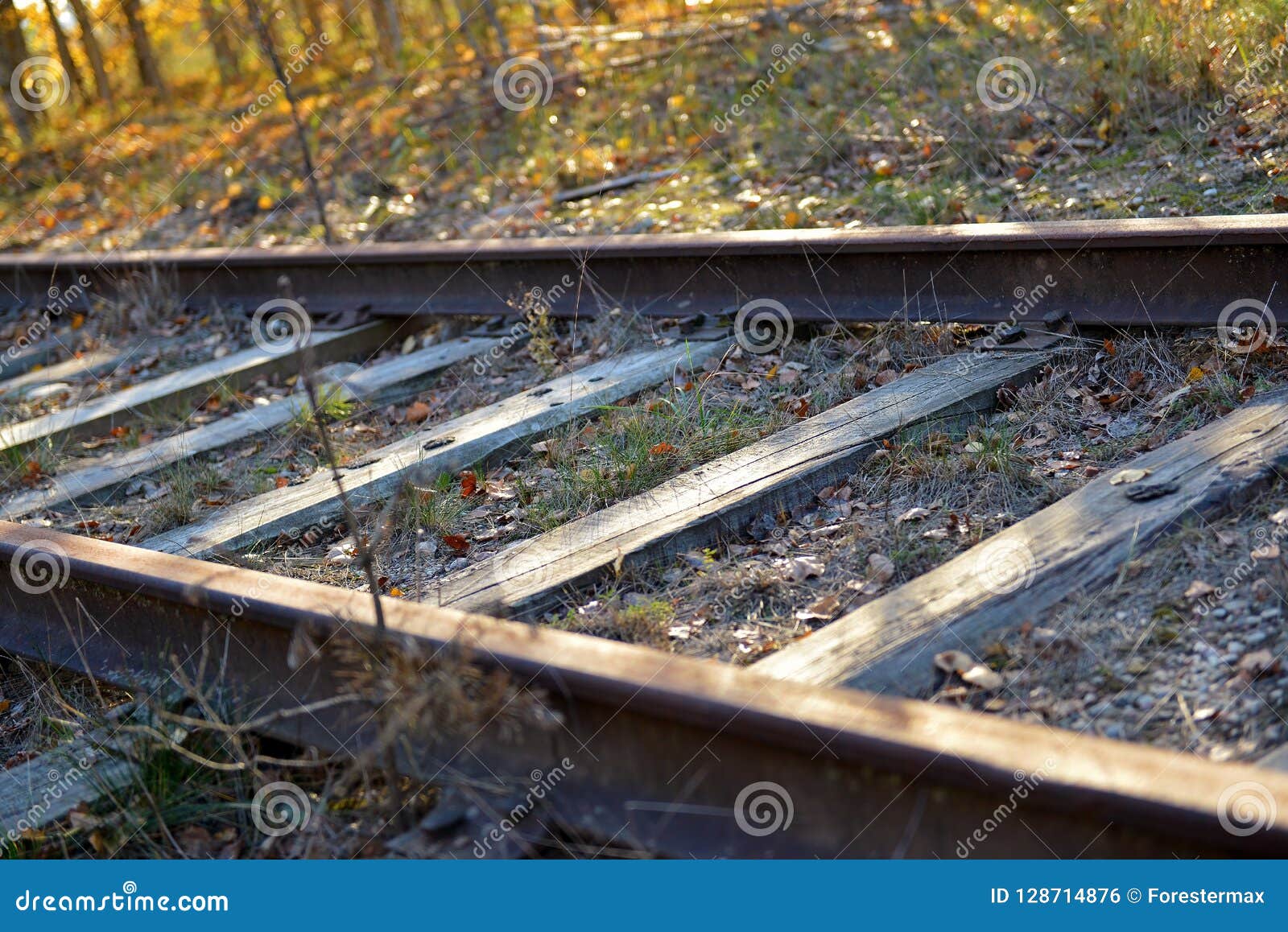 Rail track abandoned stock photo. Image of track, obsolete - 128714876