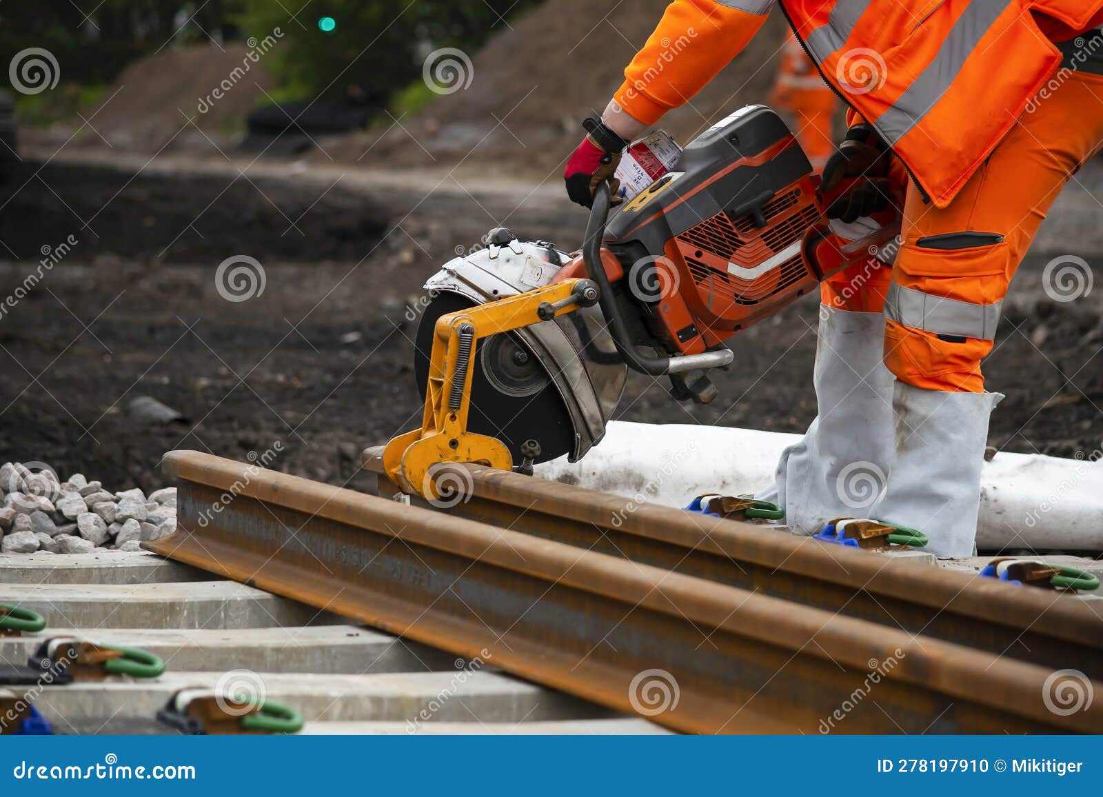 Rail Track Construction, Railway Stock Photo - Image of transport ...