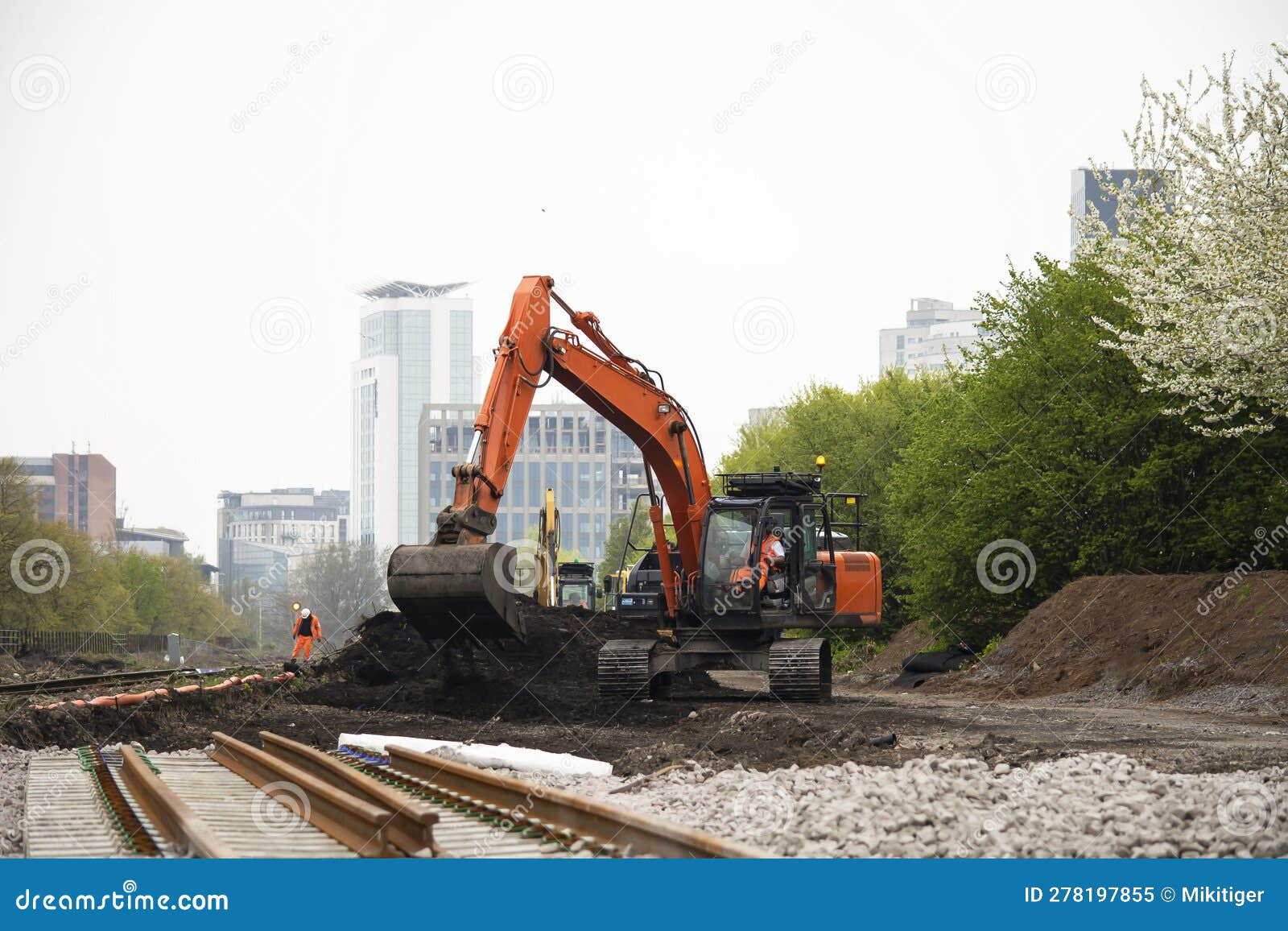 Rail Track Construction, Railway Stock Image - Image of construction ...